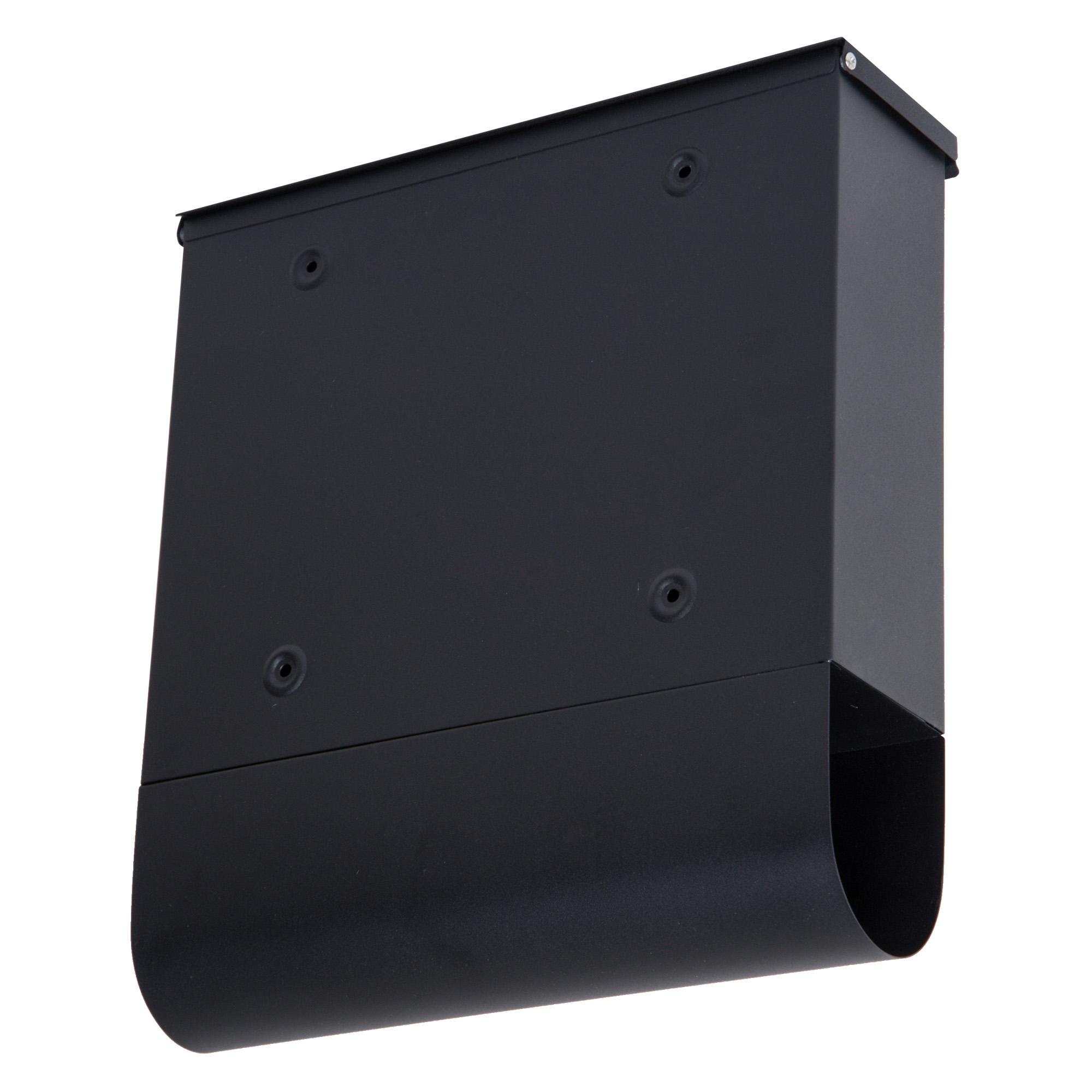 Cassetta Postale Lettere Posta in Acciaio Nero 30.5x33.5x9.6 cm ...
