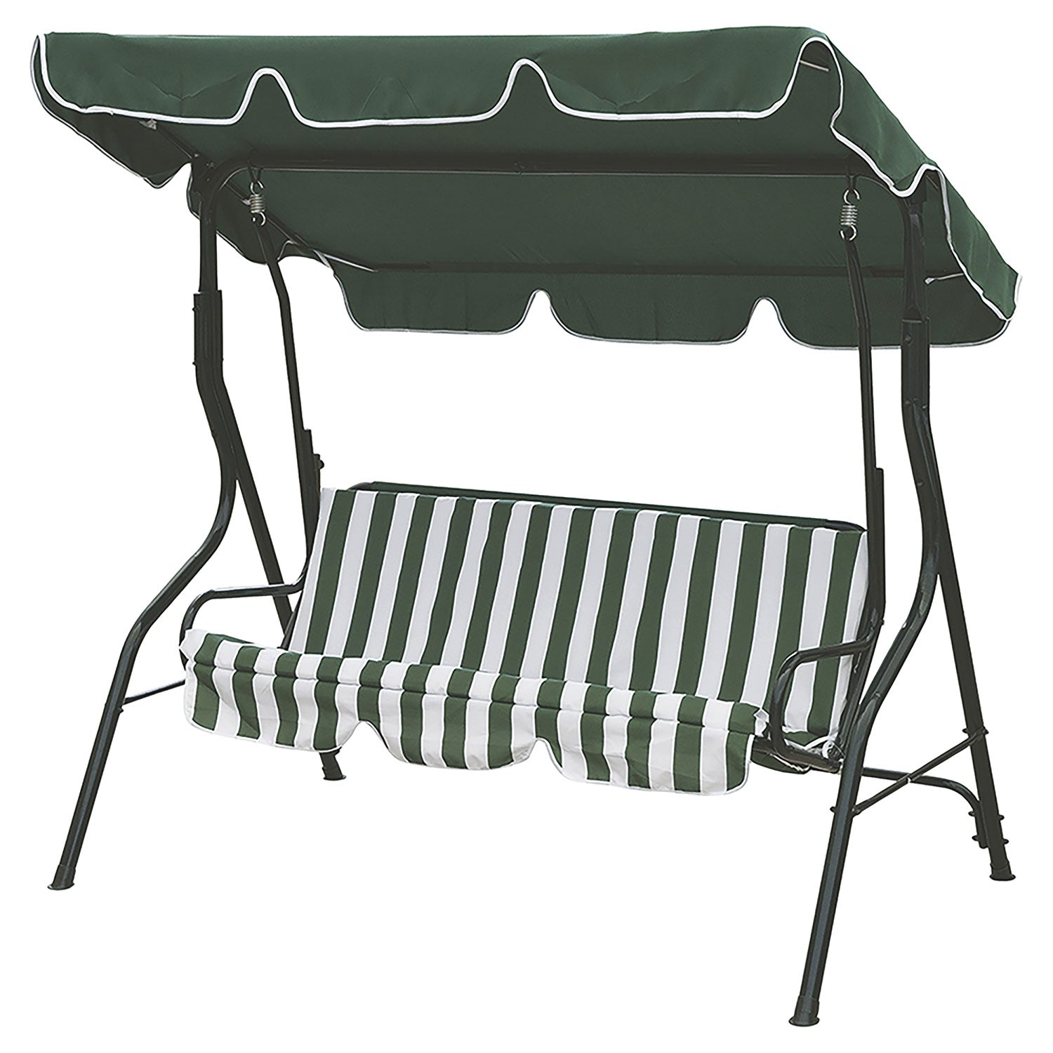 Dondolo da Giardino 3 Posti 170x110x160 cm con Tetto Parasole in ...