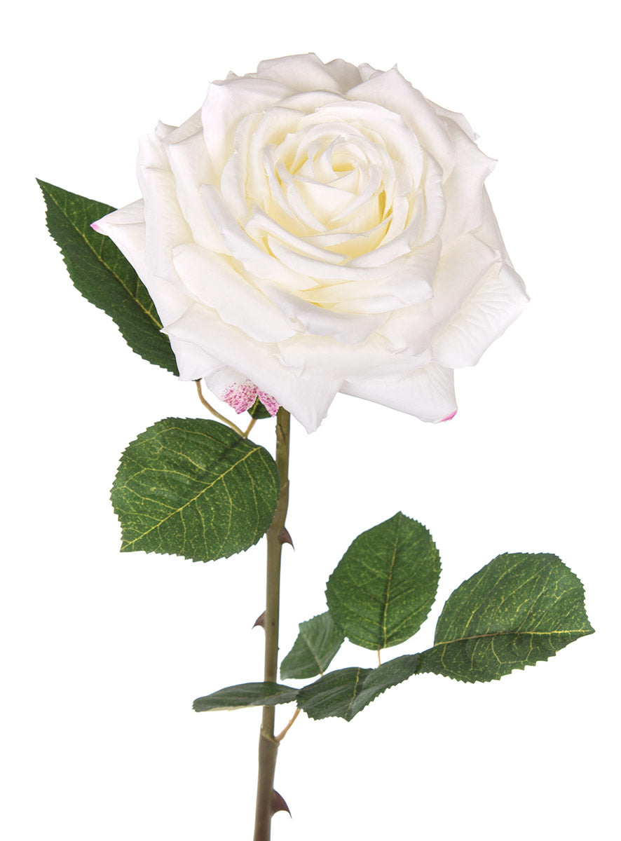 Set 4 Rose Artificiali Aperta Altezza 79 cm Bianco – acquista su ...