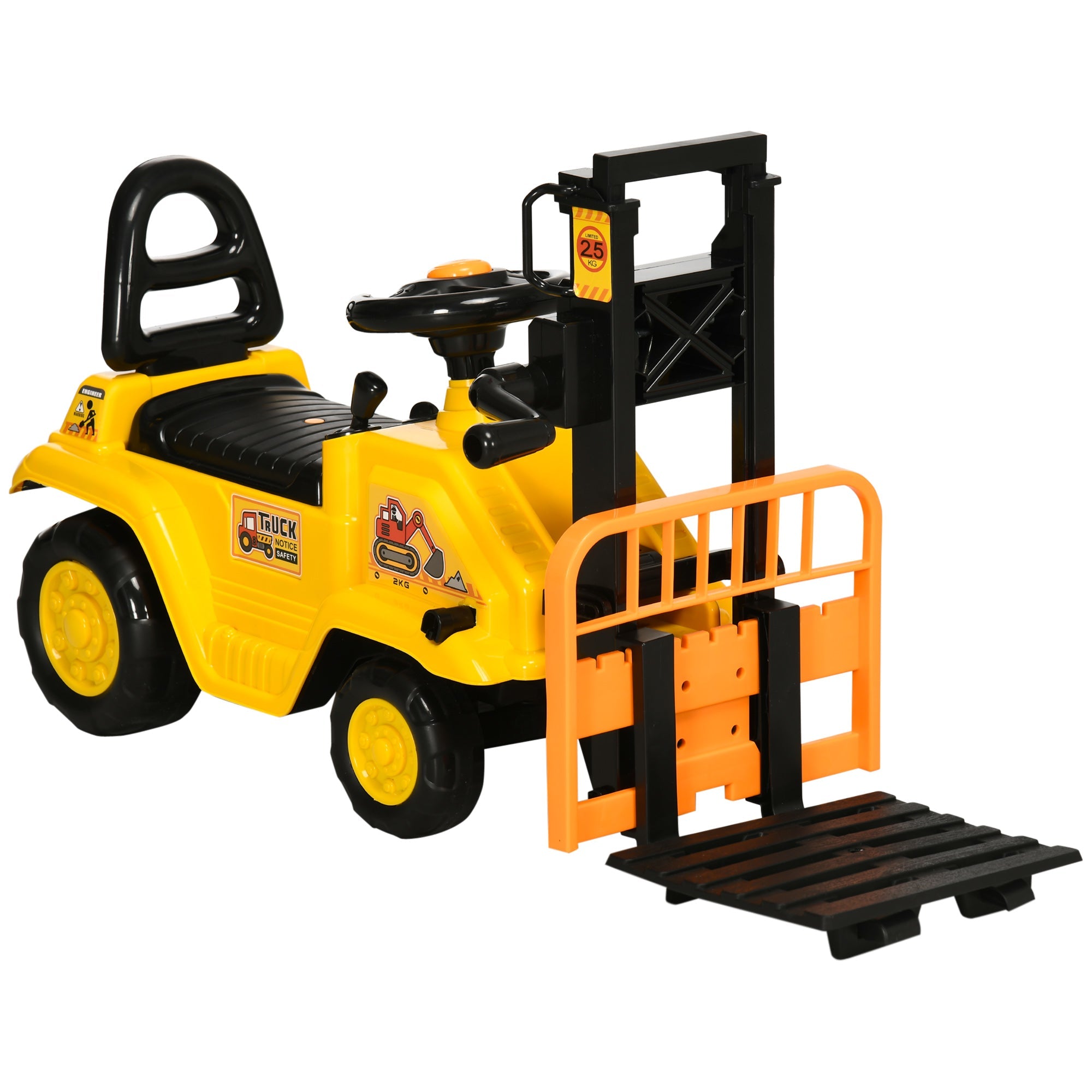 Trattore Muletto Cavalcabile per Bambini 86x27,5x47,5 cm con ...