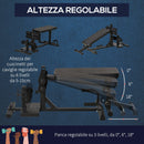 Panca Fitness per Squat 3 in 1 Altezza Regolabile Panca Inclinabile ...