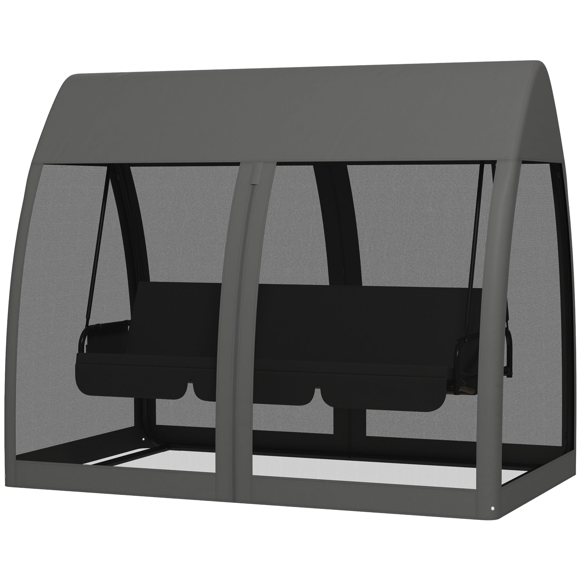 Dondolo da Giardino 2 in 1 Convertibile in Letto 240x140x197 cm con ...