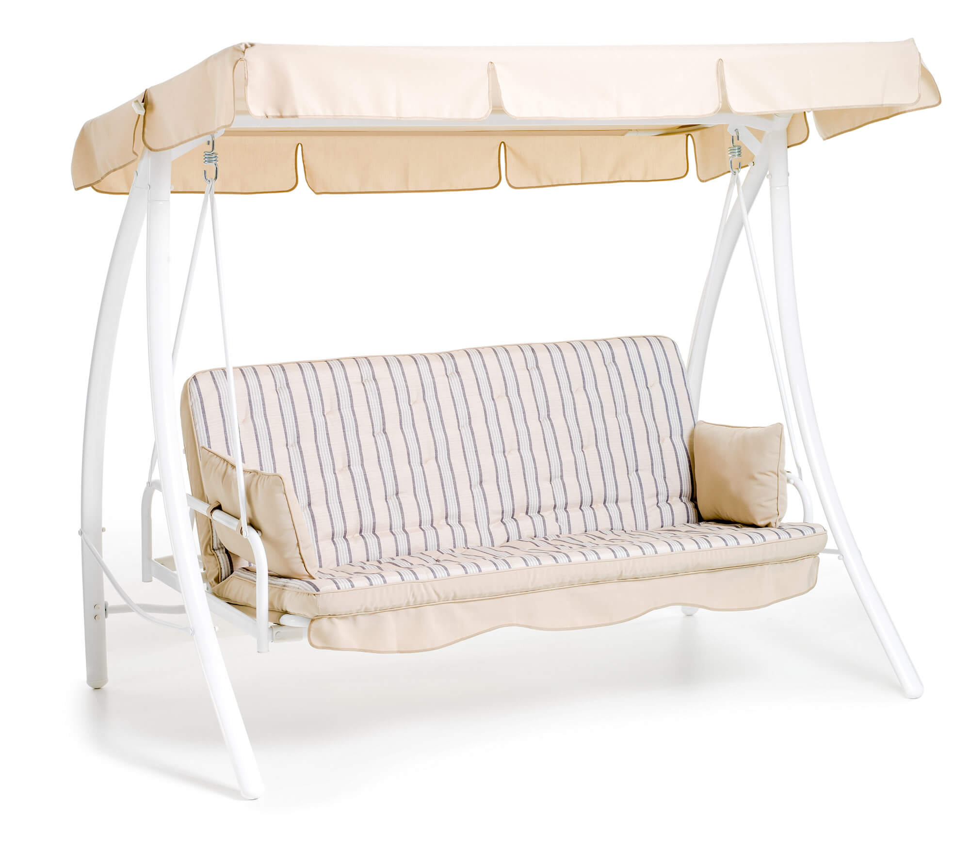 Dondolo 3 Posti da Giardino 198x140x174 cm Schienale Reclinabile per ...
