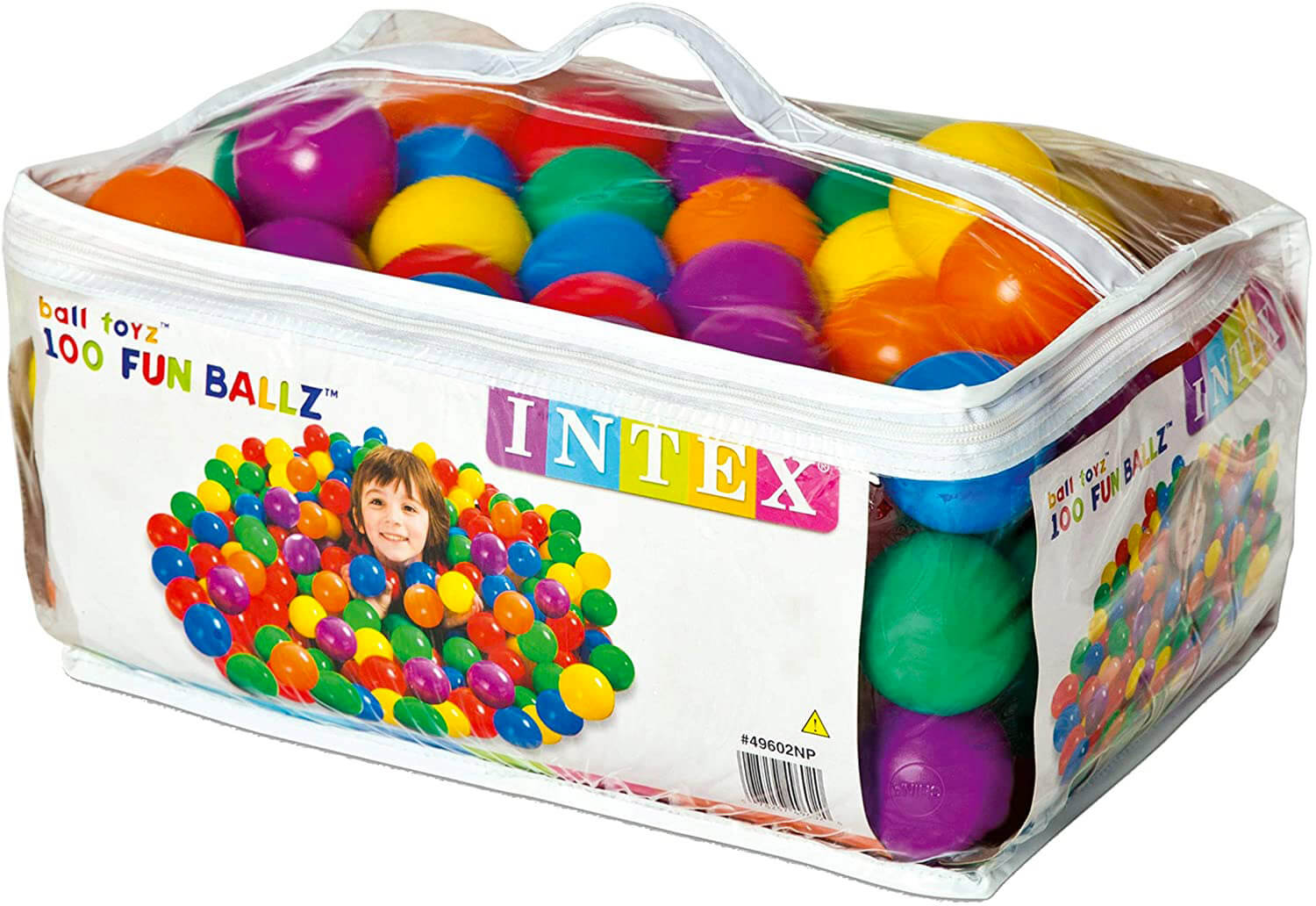 Set 100 Palline Colorate Ø6,5 cm Galleggianti con Sacca Intex 49602 ...