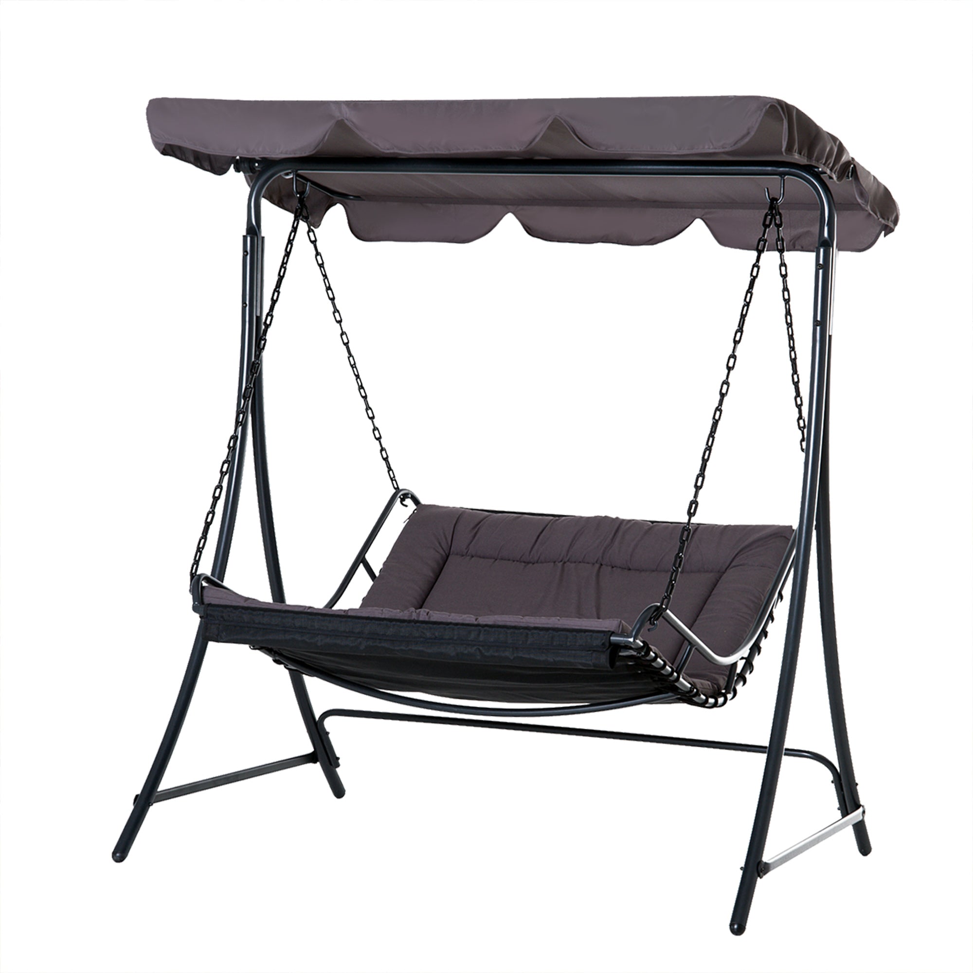 Dondolo 2 Posti da Giardino 160x117x173 cm in Acciaio e Poliestere ...