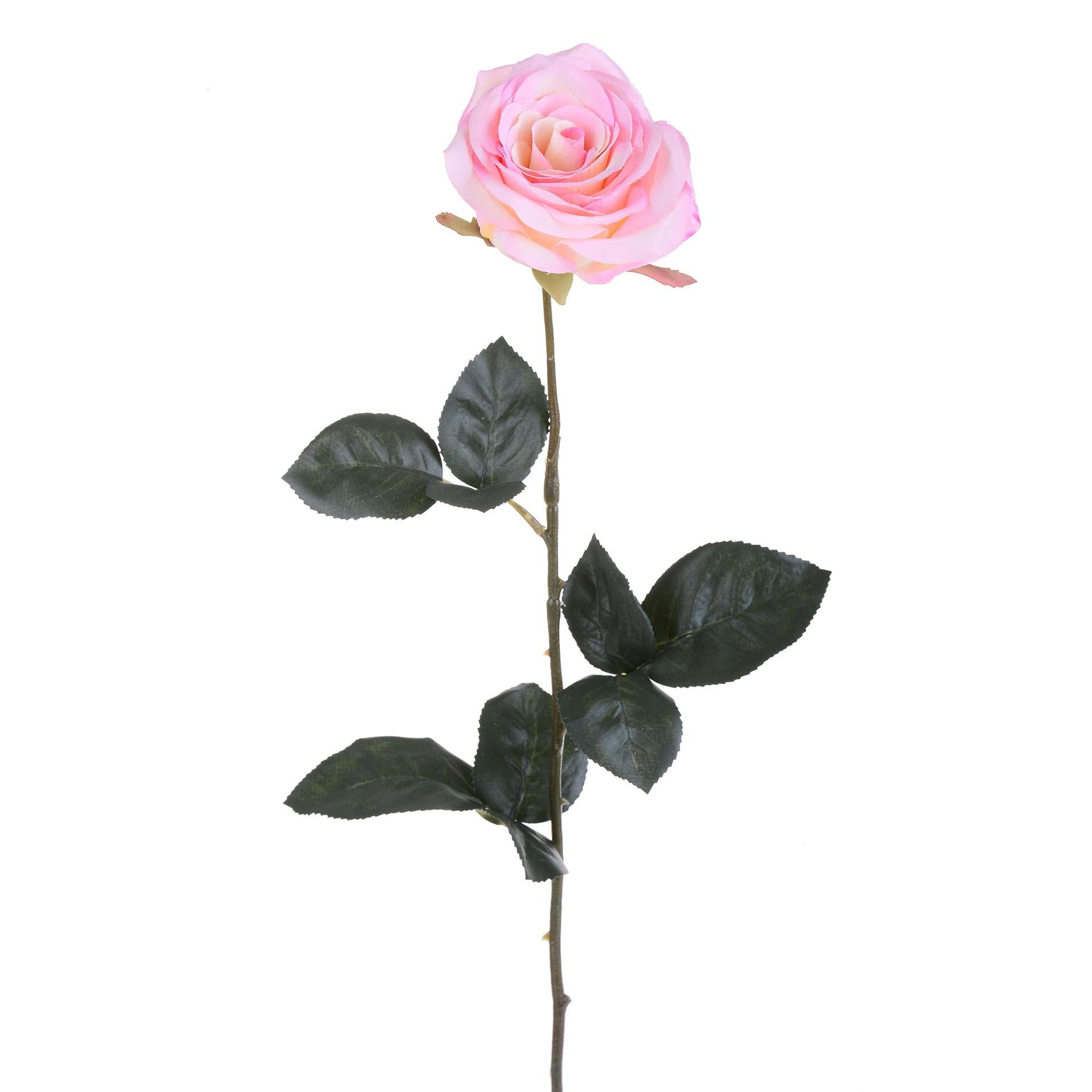 Set 6 Rose Artificiali Aperta Altezza 74 cm Rosa – acquista su Giordano ...