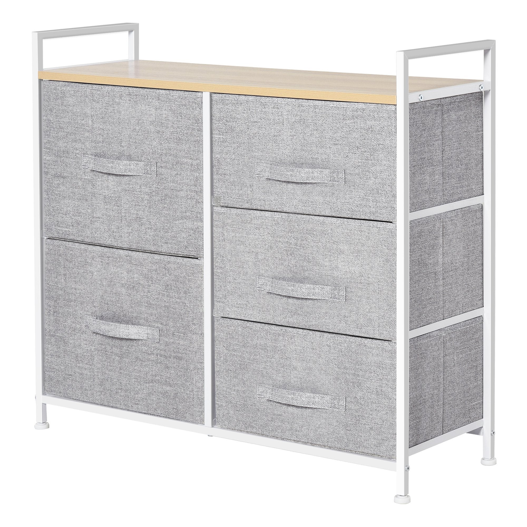 Cassettiera 5 Cassetti Pieghevoli in Tessuto 83x29x77 cm – acquista su ...