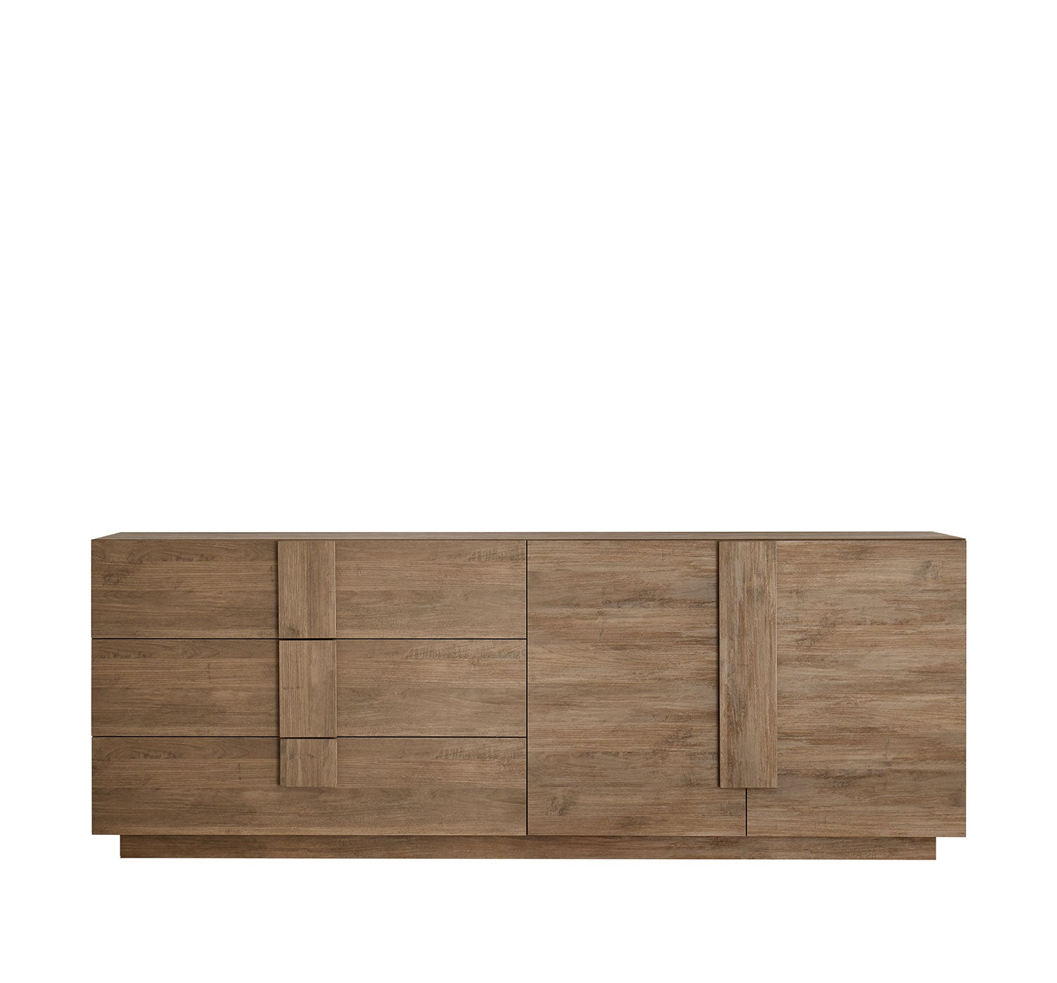 Madia Design Moderno 2 Ante 3 Cassetti Jupiter 241x44x90 cm Noce ...