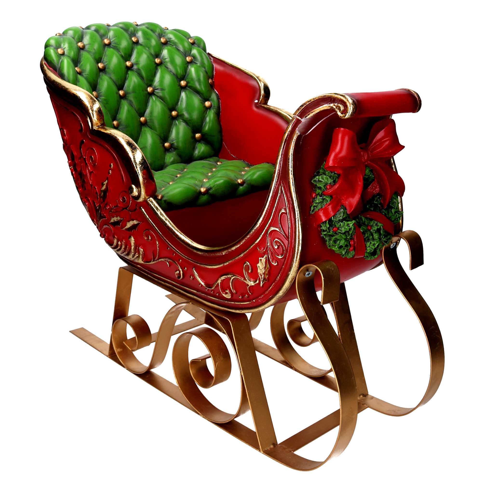 Slitta resina verde e rosso cm 57x30,5xh46,6 – acquista su Giordano Shop