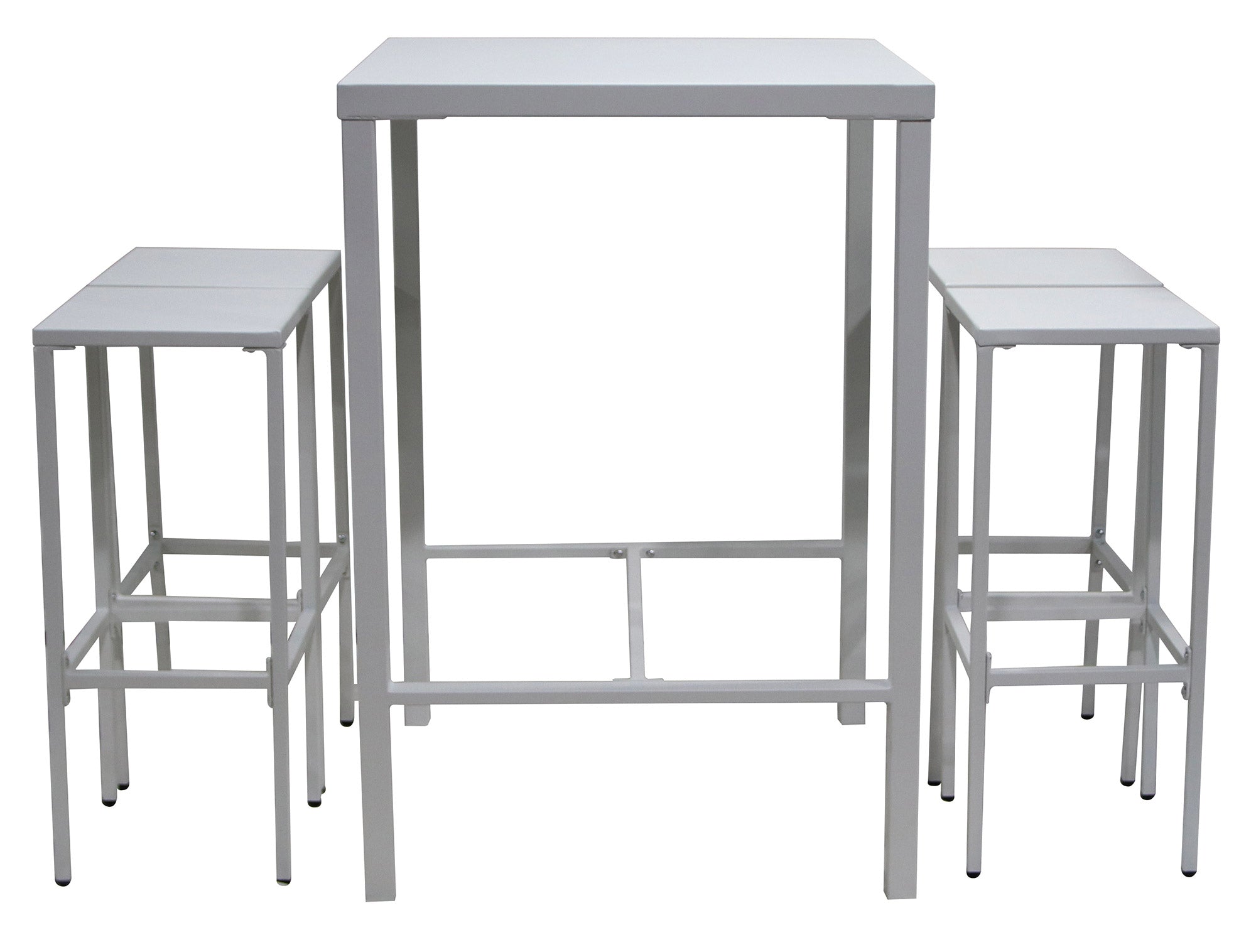 Set Bar Tavolo Alto e 4 Sgabelli da Giardino in Metallo Utility Snack ...