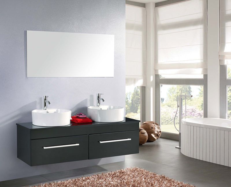 Mobile Bagno Sospeso 150 cm Cardellino Carnelli Nero – acquista su ...